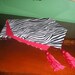 Black and White Zebra Animal Print Wildlife Cotton Table Runner Backed ...