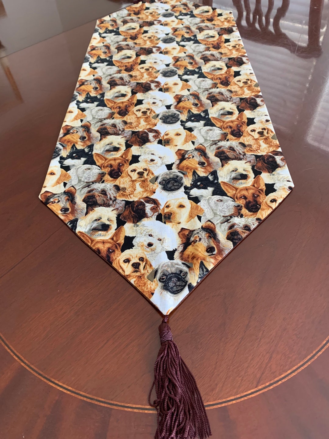Dog Lovers, Various Breeds of Dogs Cotton Table Runner by Themerunners ...