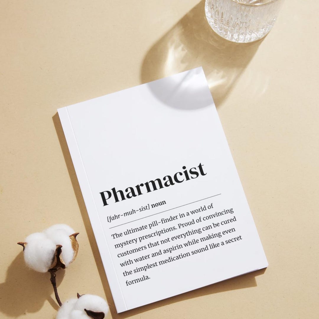 Pharmacist Profession Daily Journal Notebook Notepad Handbook Gift ...
