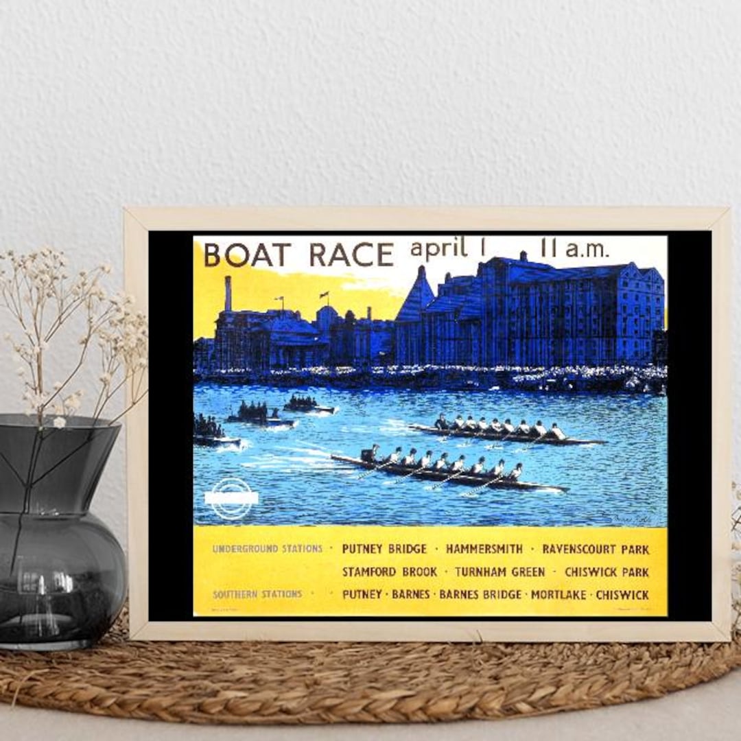 1939 University Boat Race Poster A3 / A2 Print - Etsy