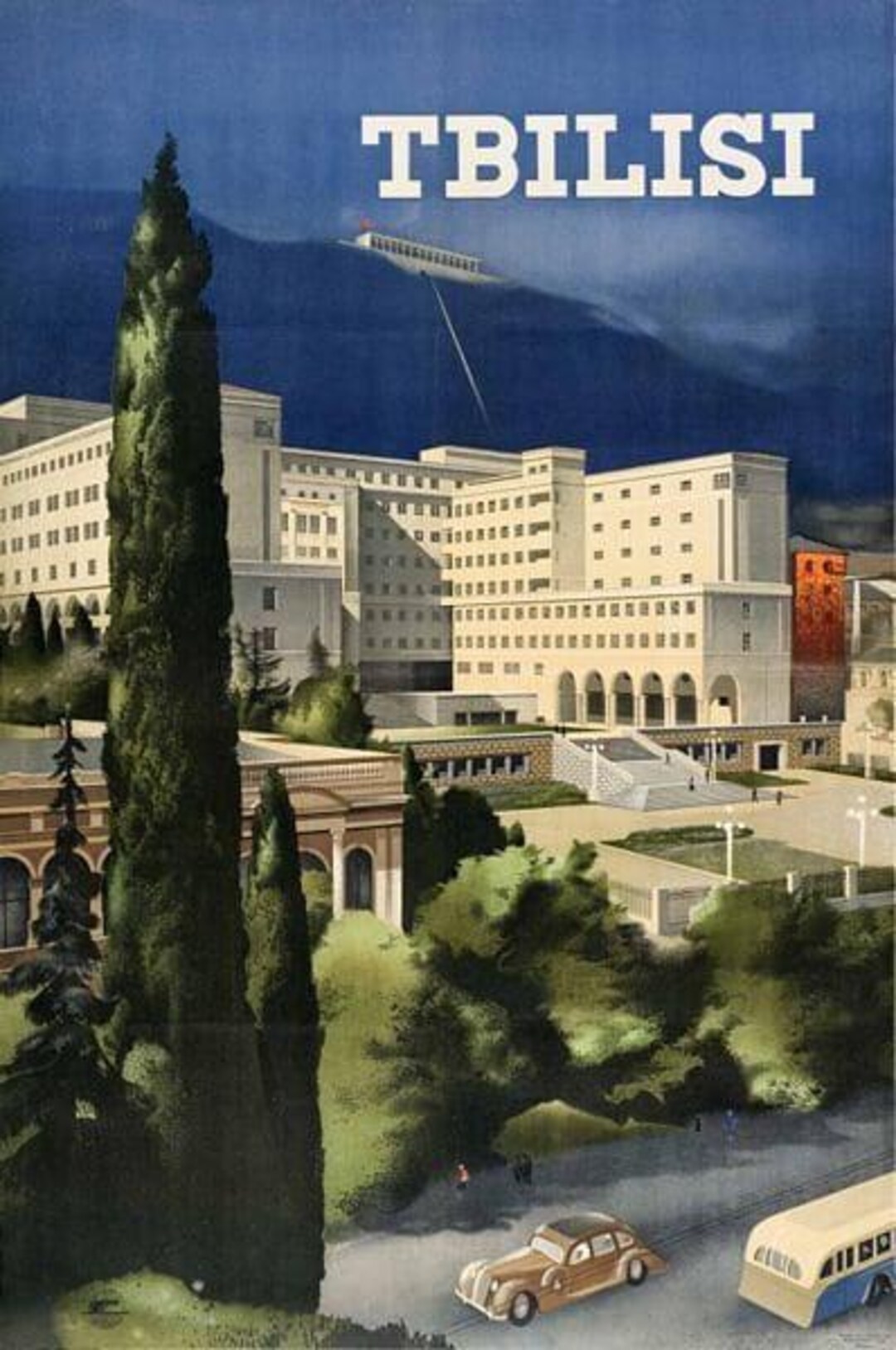 Vintage Tbilisi Tourism Poster A3 Print - Etsy