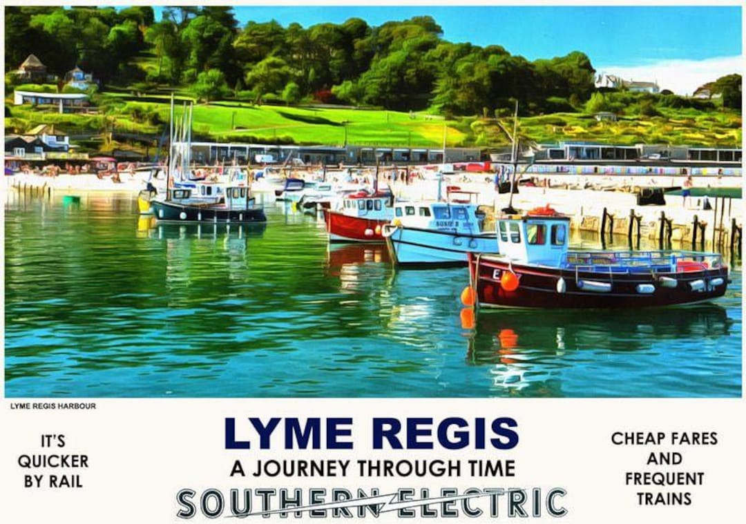 Vintage Style Railway Poster Lyme Regis A4/a3/a2 Print - Etsy
