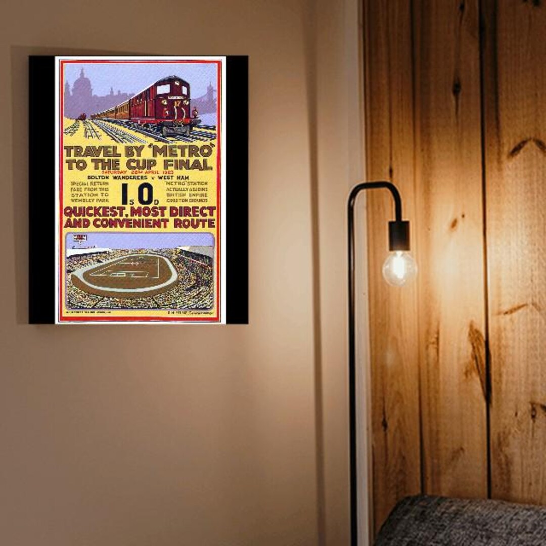 1923 Fa Cup Final Travel Poster Bolton West Ham Poster A3 / A2 Print - Etsy