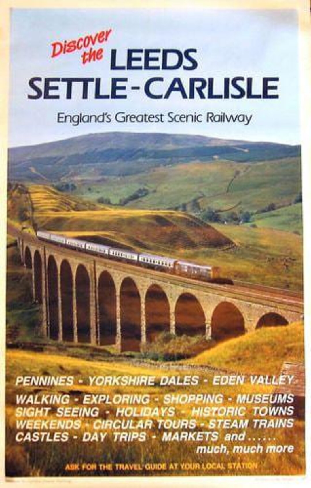 Vintage British Rail Leeds Settle Carlisle Railway Poster Reprint A3/a4 ...