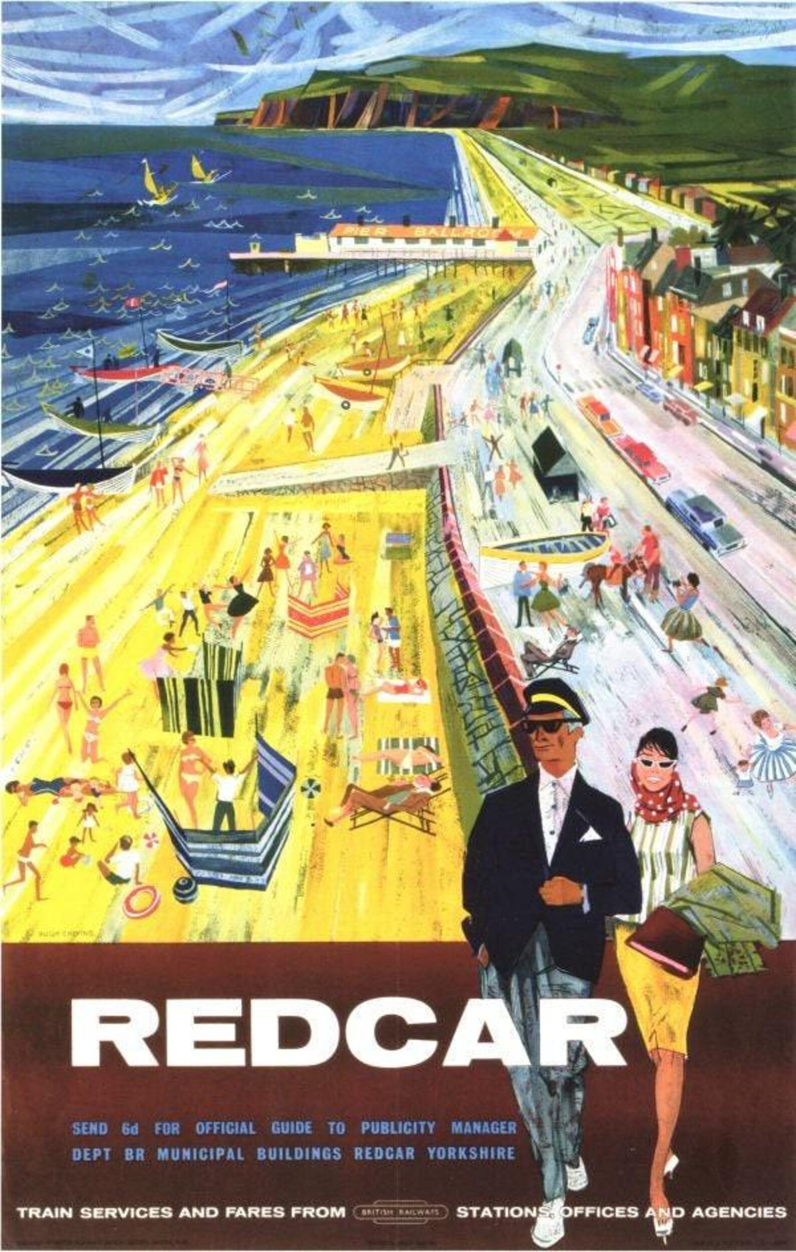 Vintage British Rail Redcar Railway Poster A4/a3/a2/a1 Print - Etsy
