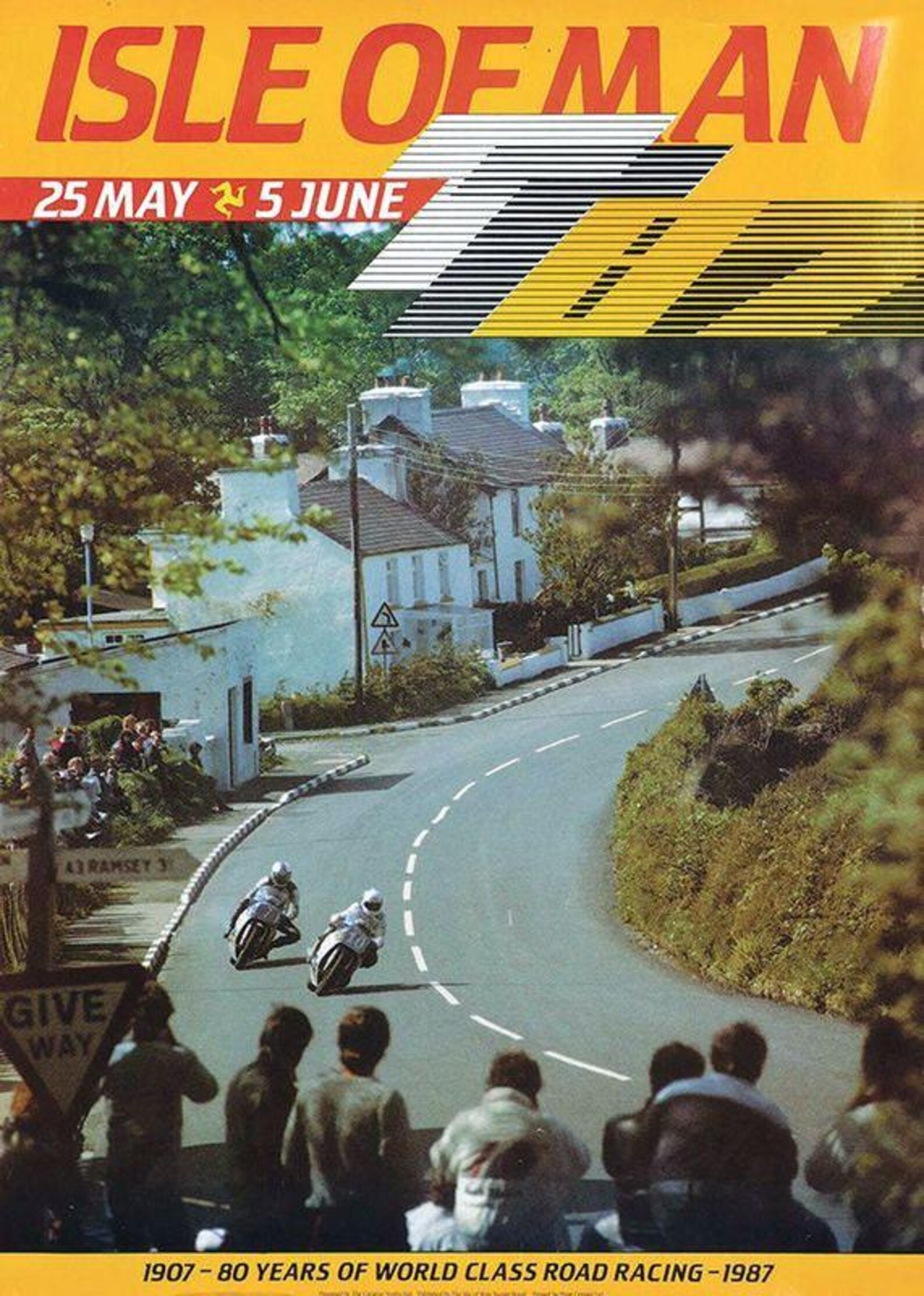 Vintage 1987 Isle of Man Tt Motor Racing Poster Print A3/a4 - Etsy