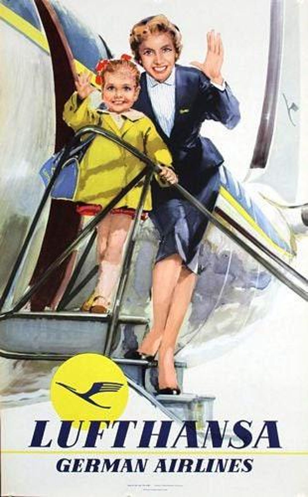 Vintage Lufthansa German Airlines Poster A3/a4 Print - Etsy