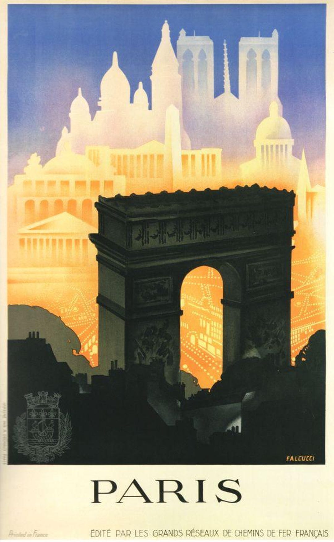 Vintage Paris France Tourism Poster A4/a3/a2/a1 Print - Etsy
