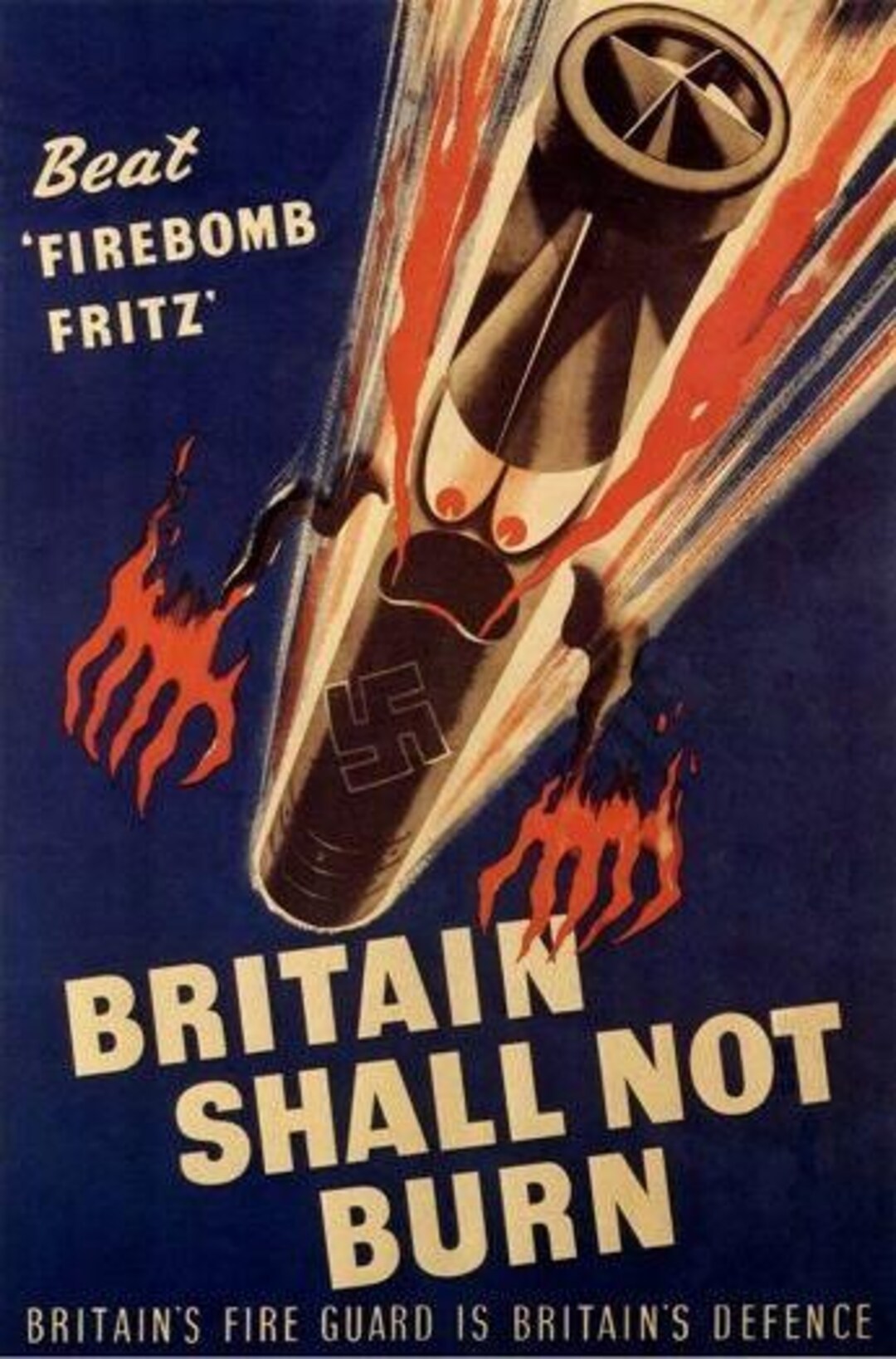 Wwii British Fire Guard Defence Ad Campaign A3/a2 Poster Reprint - Etsy
