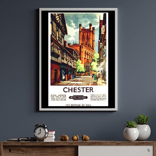 Chester Railway Poster - Etsy UK
