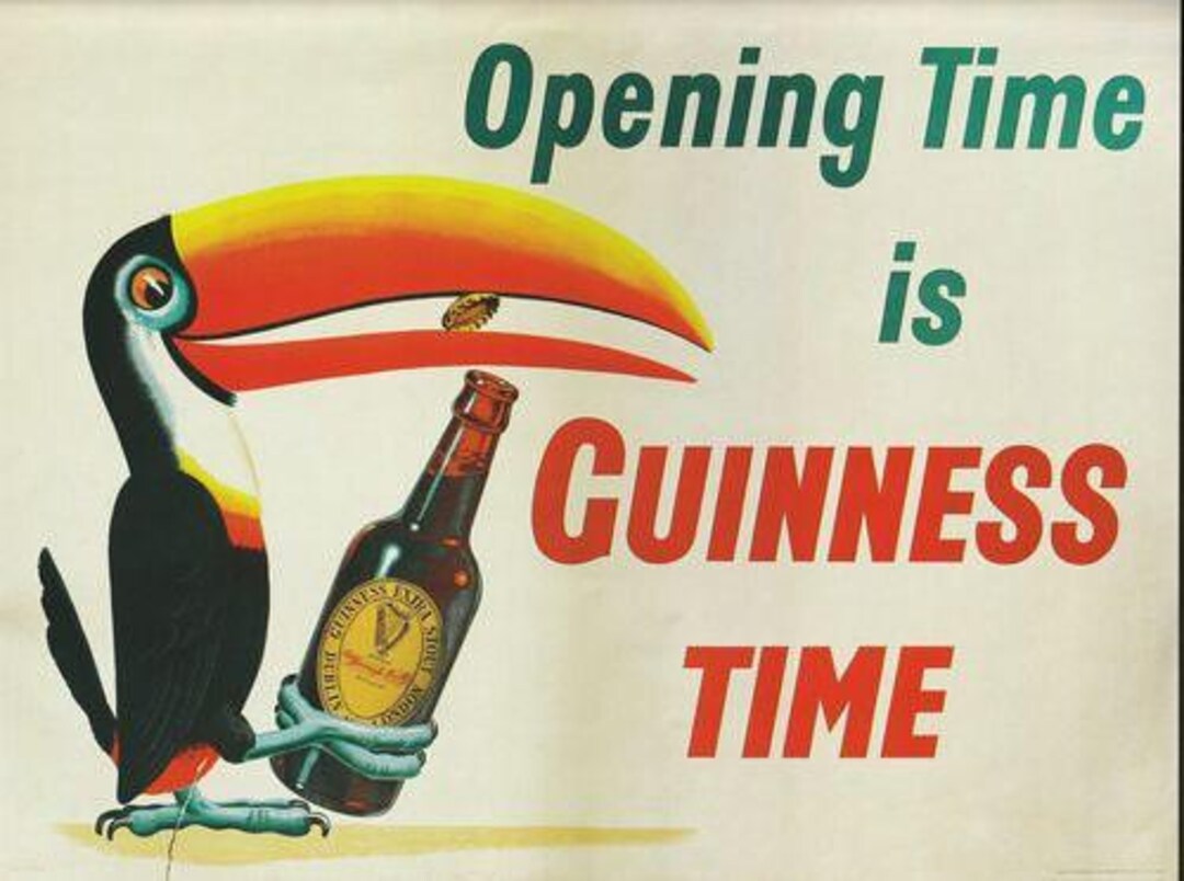 Vintage Guinness Toucan Opening Time Advertisement Poster A4/a3/a2/a1 ...