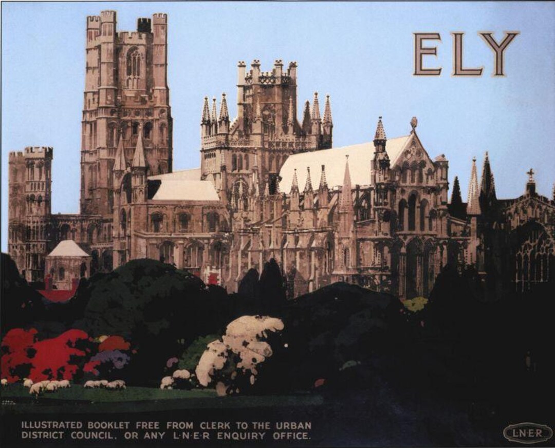 Vintage Lner Ely Cathedral Railway Poster Print A3/a4 - Etsy