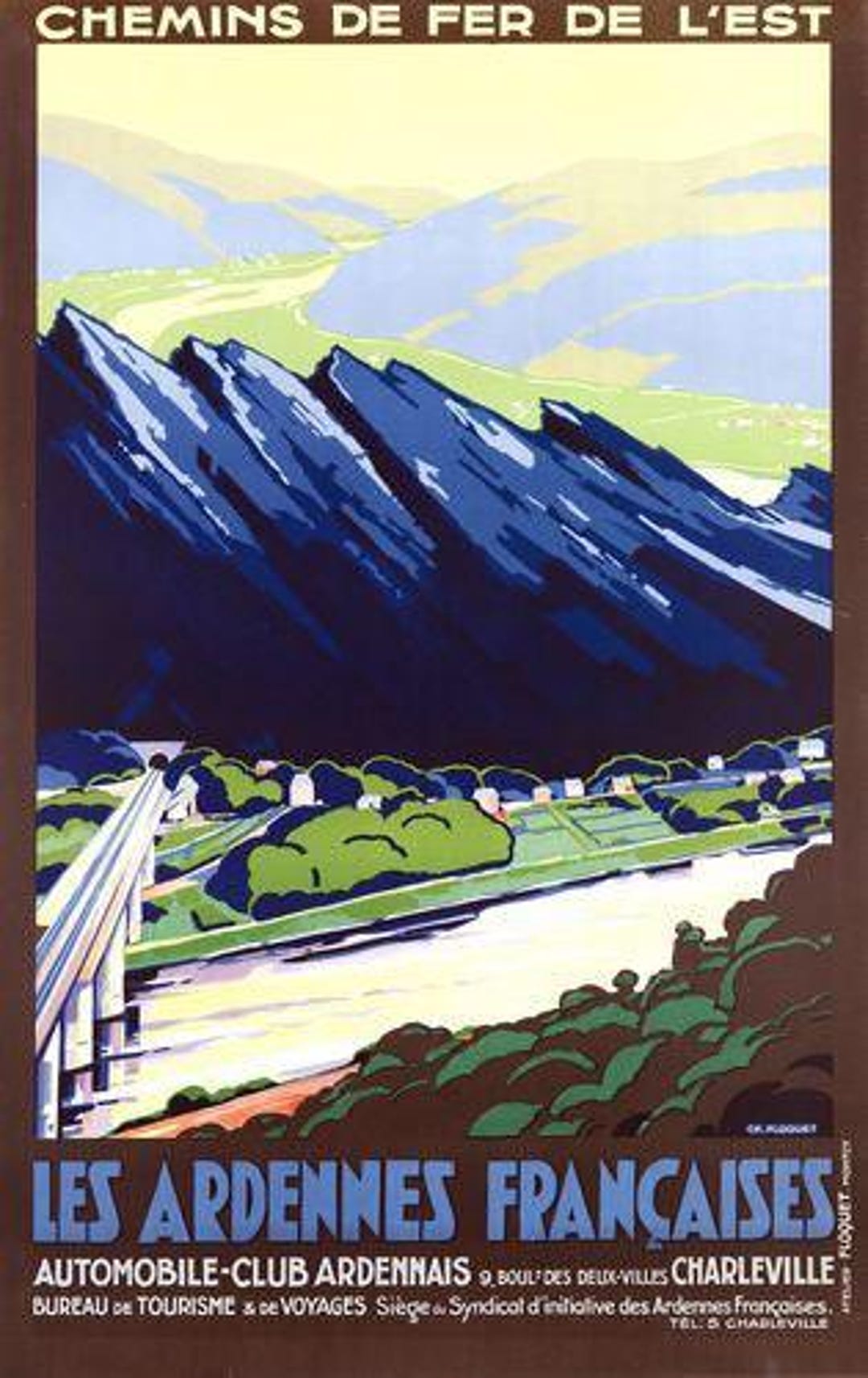 Vintage French Railways Ardennes Tourism Poster A3/a4 Print - Etsy