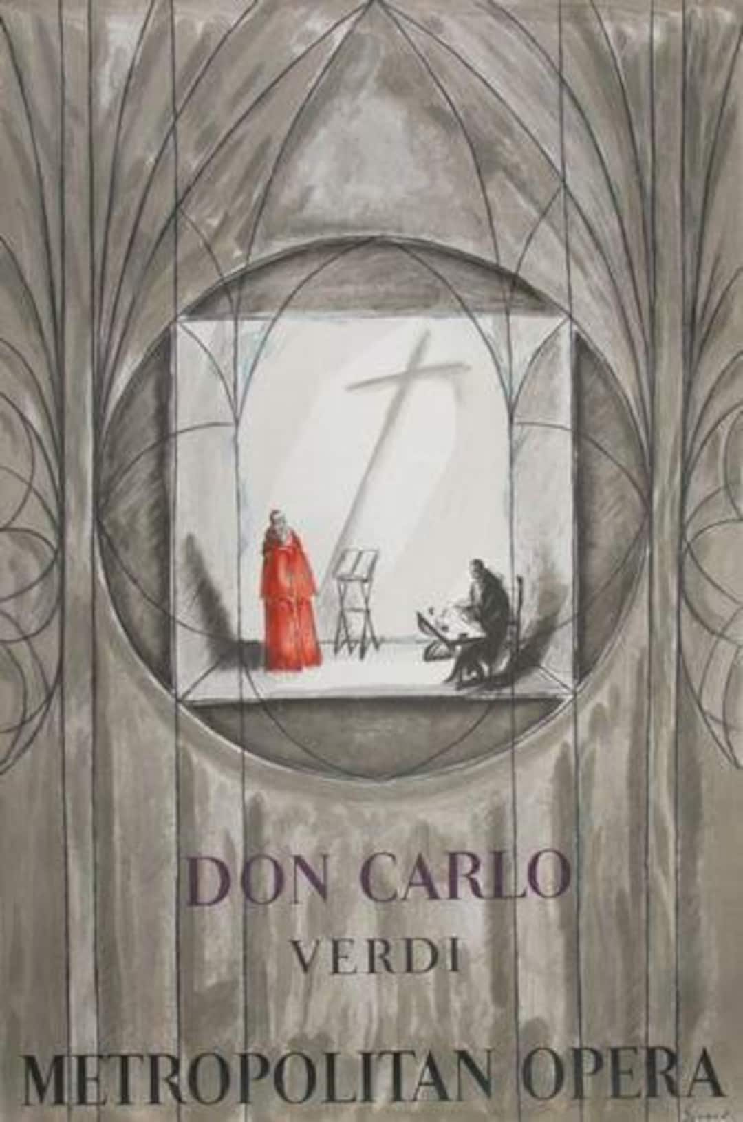 Vintage Verdi Don Carlo Opera Met New York Concert Poster A3/a4 - Etsy