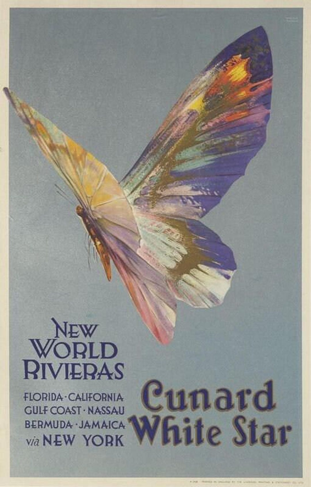 Vintage Cunard Shipping Line New World Tourism Poster Print A3/a4 - Etsy