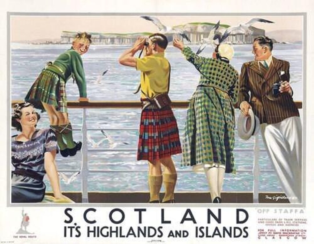 Vintage Lms Scotland's Highlands and Islands Railway Poster A3/a4 Print ...