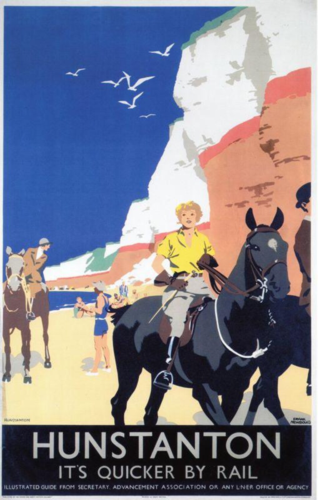 Vintage Lner Hunstanton Norfolk Railway Poster A4/a3/a2/a1 Print - Etsy
