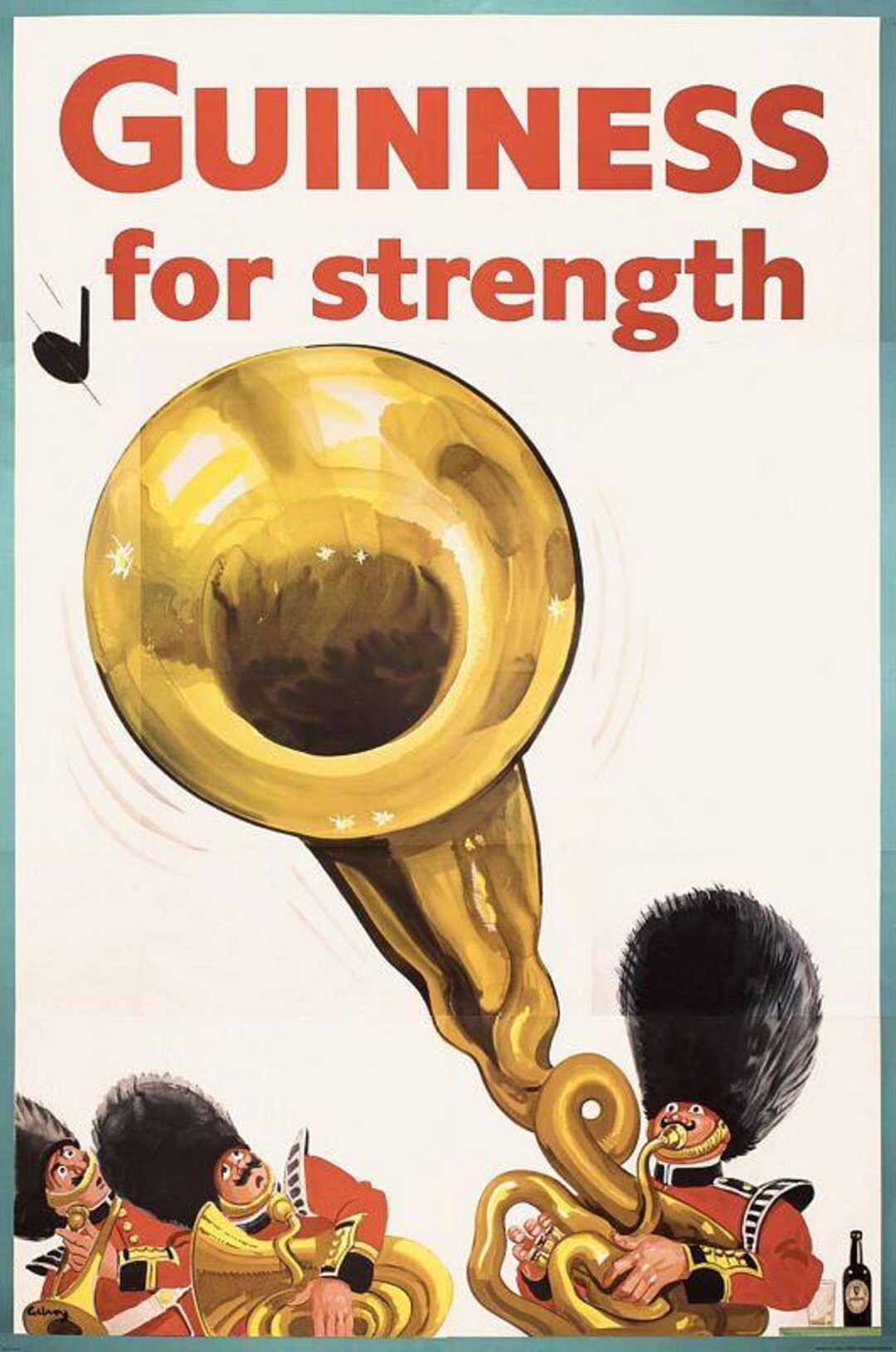 Vintage Guinness Military Band Advertisement Poster Print A3/a4 - Etsy