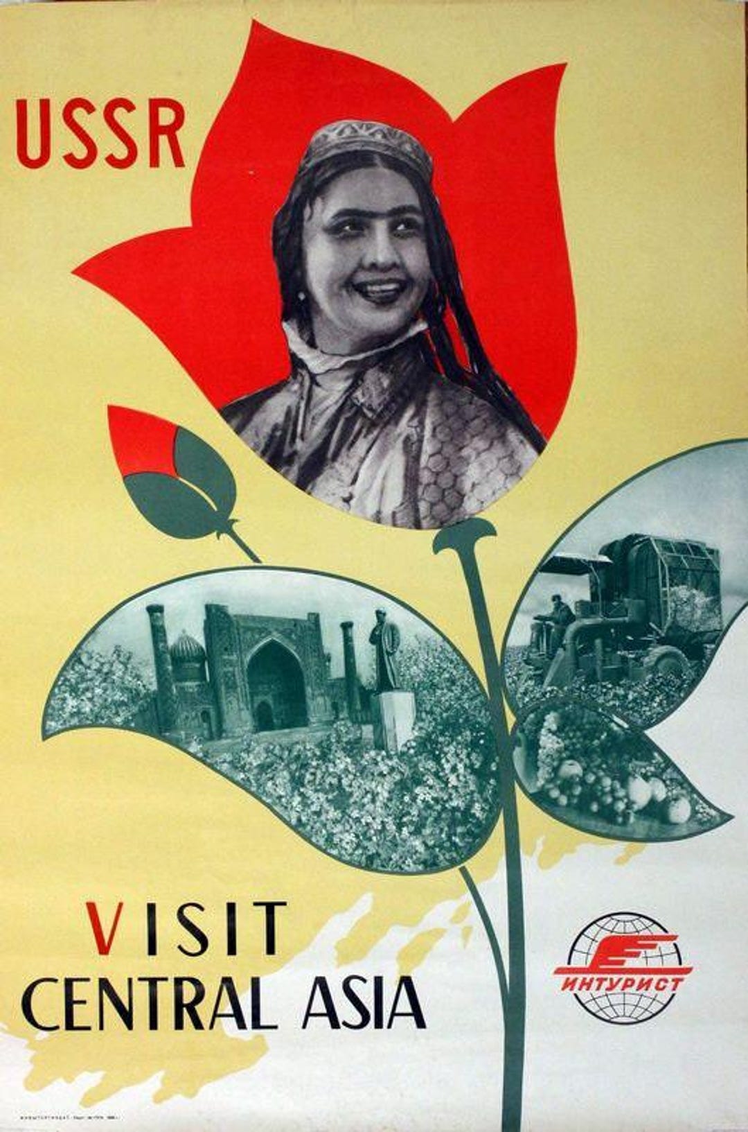 Vintage Soviet Union Central Asian Republics Tourism Poster Print A3/a4 ...