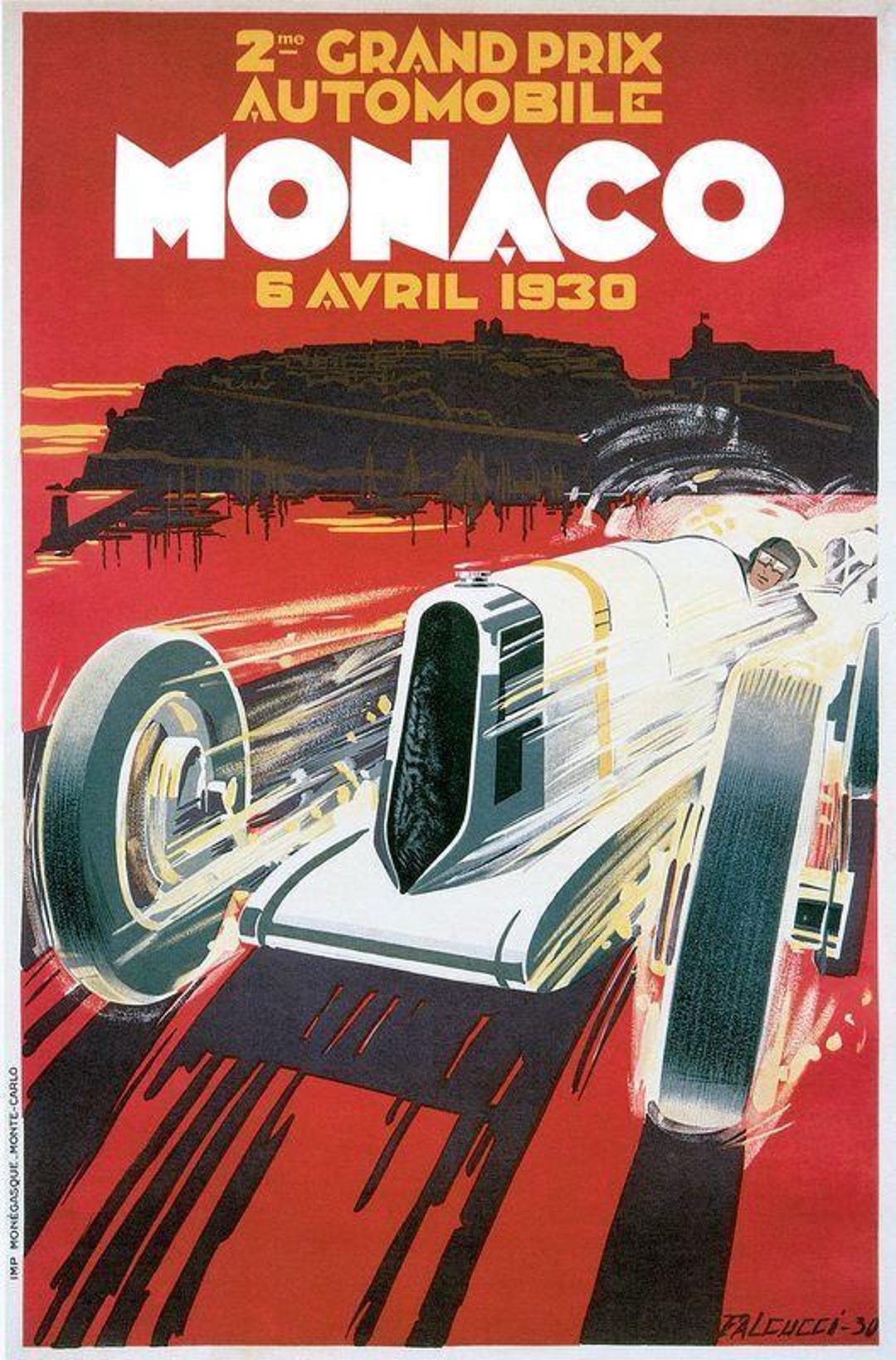 1930 Monaco Grand Prix Poster A3 / A2 Print - Etsy UK