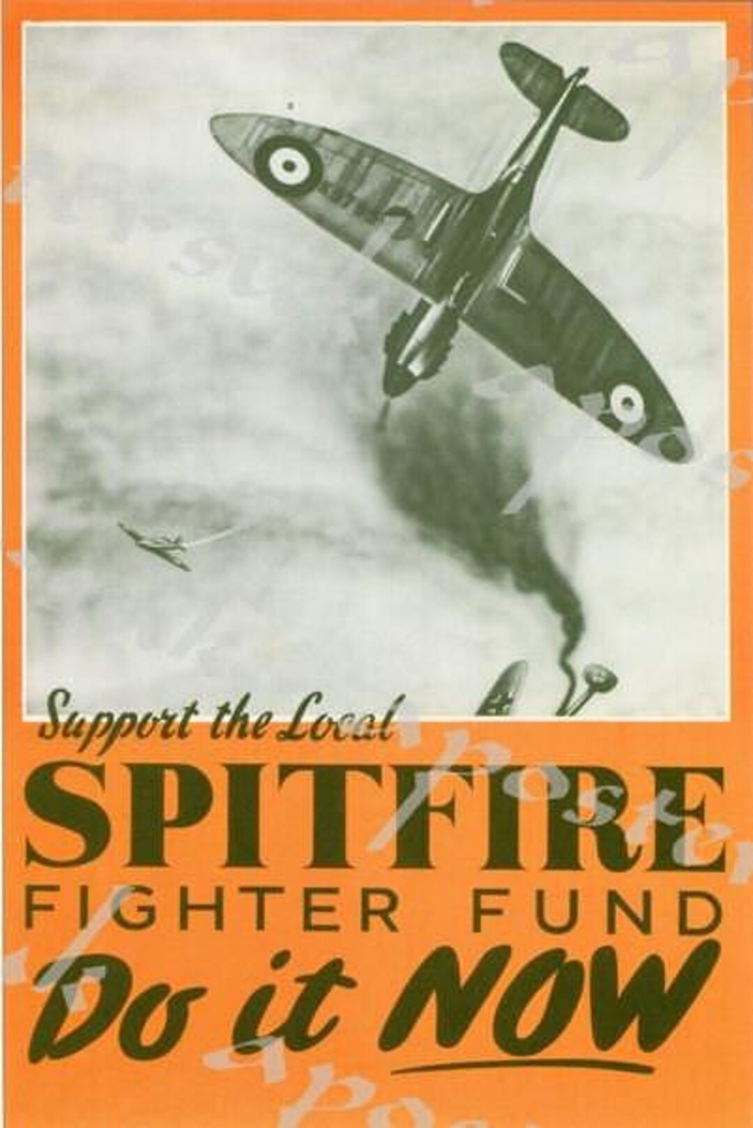 Vintage World War Two Spitfire Fighter Fund Poster A4/a3/a2/a1 Print - Etsy