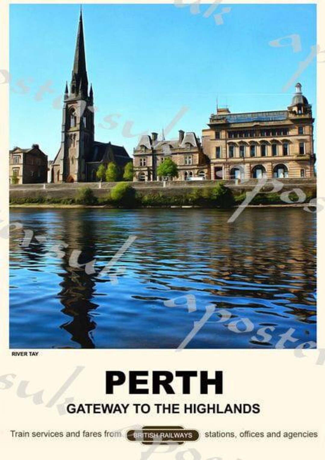 Vintage Style Railway Poster Perth A4/a3/a2 Print - Etsy
