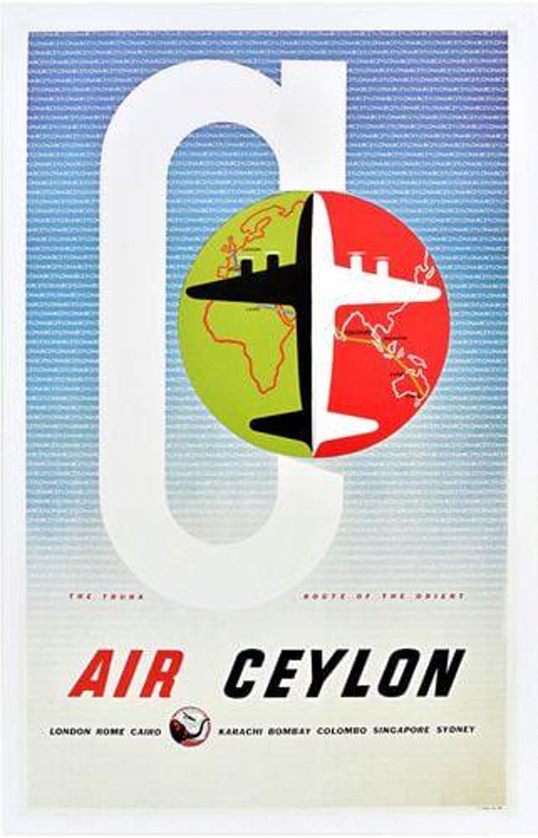 Vintage Air Ceylon Flights to Sri Lanka Poster A3/a4 - Etsy