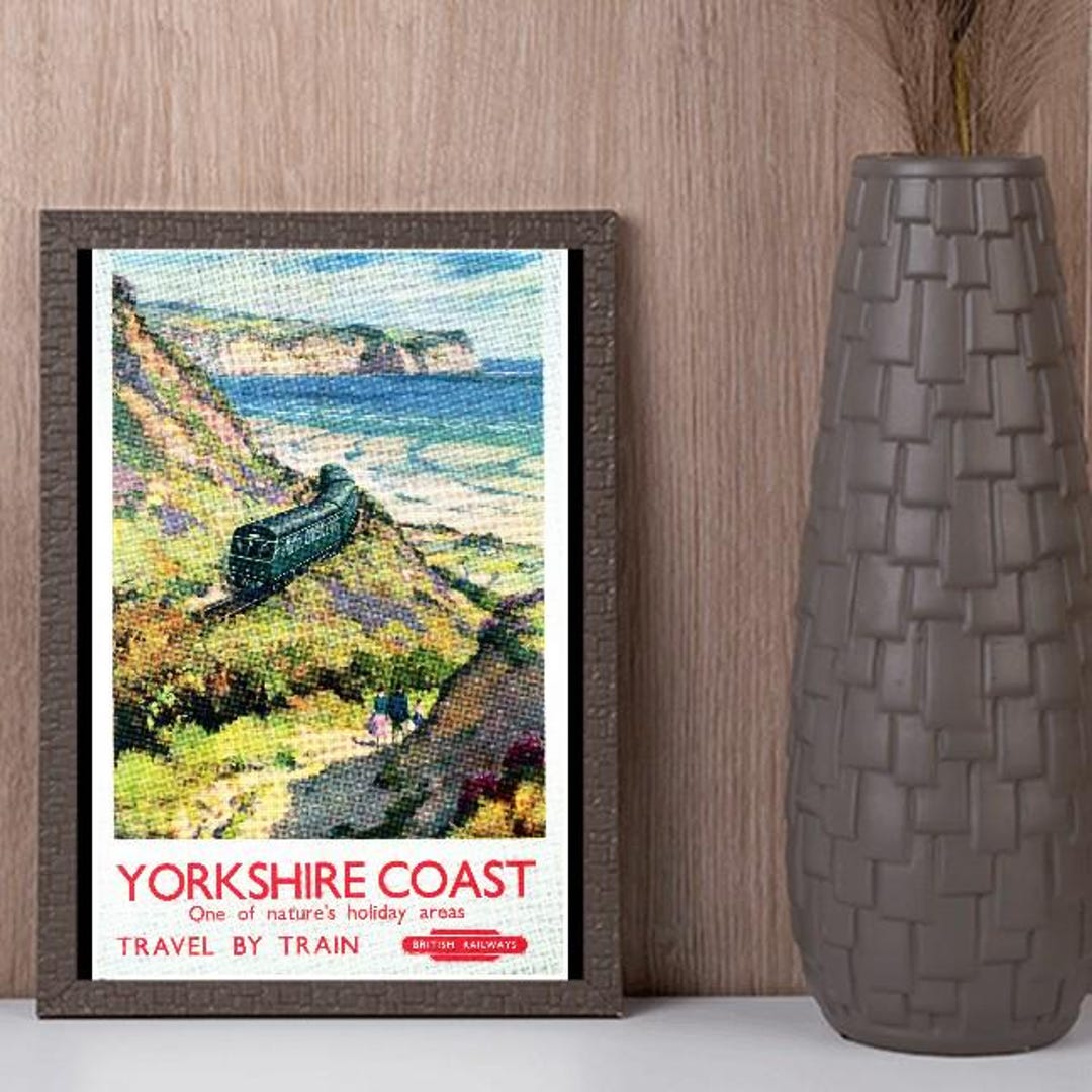 1959 British Rail Yorkshire Coast Poster A3 / A2 Print - Etsy
