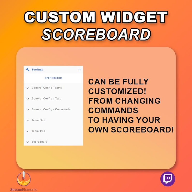 Scoreboard Widget for Twitch , Customizable, Moderator Commands ...