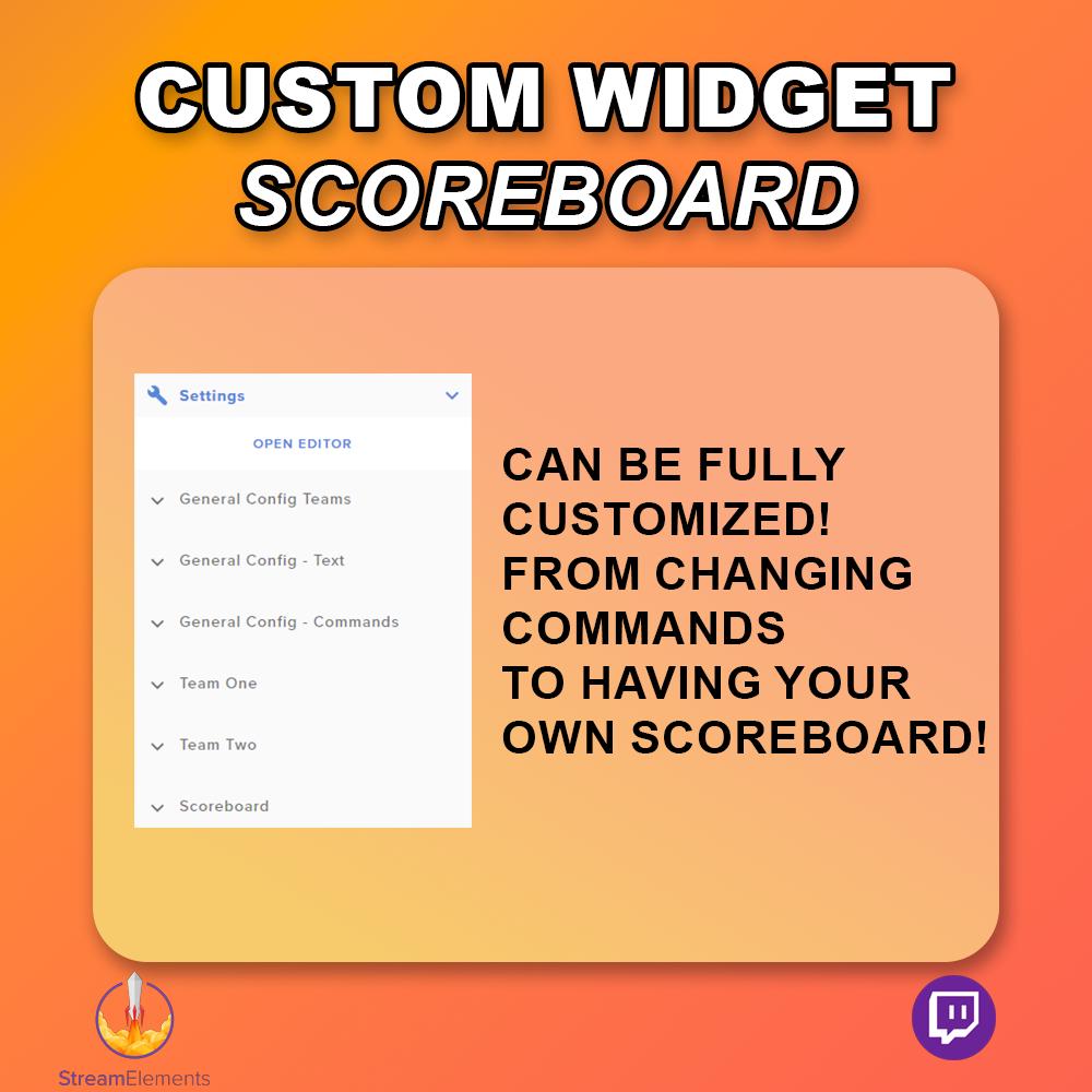 Scoreboard Widget for Twitch , Customizable, Moderator Commands, Tournaments and Competition - Etsy