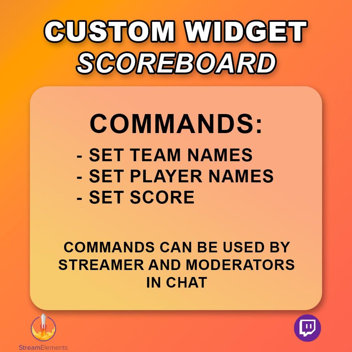 Scoreboard Widget for Twitch , Customizable, Moderator Commands ...
