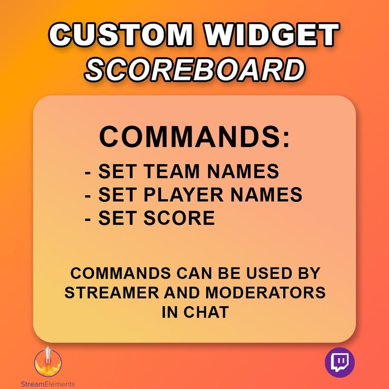 Scoreboard Widget for Twitch , Customizable, Moderator Commands ...