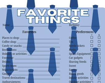 Teacher's Favorite Things List: Editable and Printable Classroom Gift ...