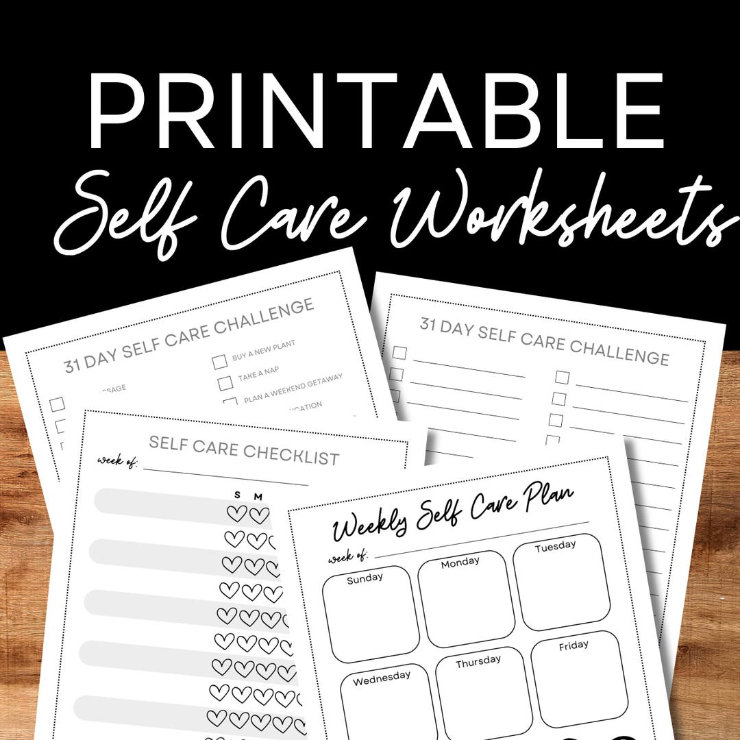 Self Care Worksheets, Mental Health Checklist, ADD ADHD Checklist ...