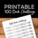100 Book Challenge Tracker, Habits, Simple Printable Goal Tracker ...