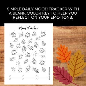 Fall Leaves Mood Tracker, PRINTABLE Mood Tracker, Planner Page ...