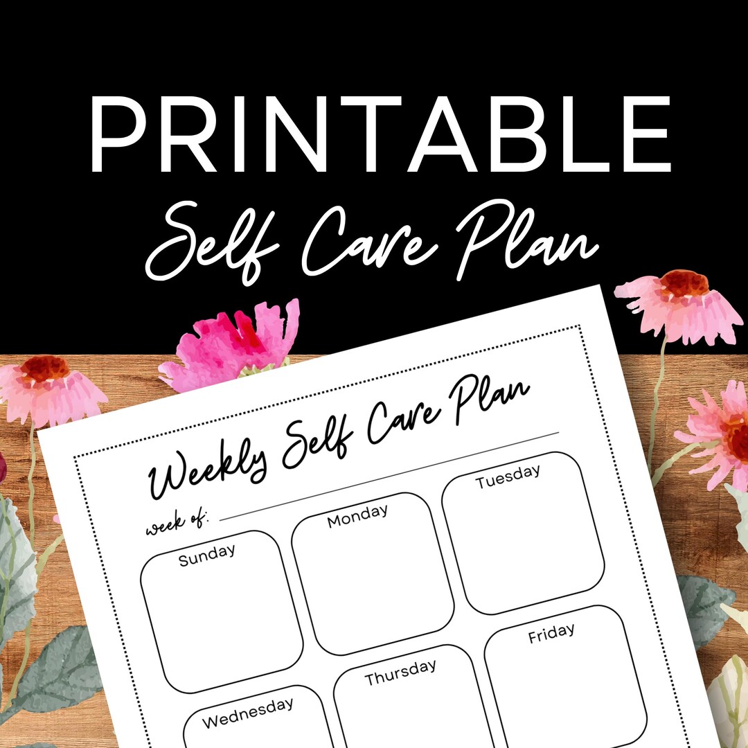 Self Care Weekly Plan, Mental Health Checklist, ADD ADHD Checklist ...