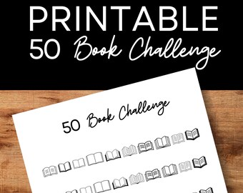 100 Book Challenge Tracker, Habits, Simple Printable Goal Tracker ...