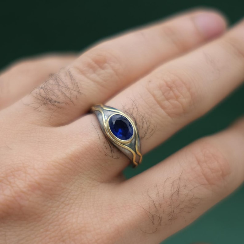 Elrond's Elven Silver Ring | Vilya Ring | LOTR Fan Gift - Etsy