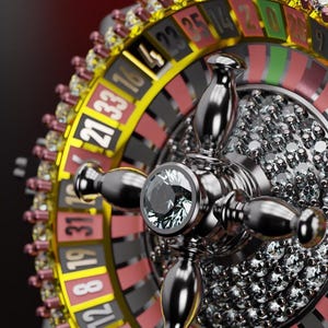 Roulette Ring With Raw Stone – Sterling Silver Casino Jewelry - Gift ...