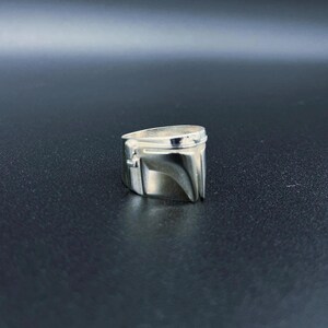 Handmade 925 Silver Mandalorian Ring – Unique Star Wars Geek Gift for ...