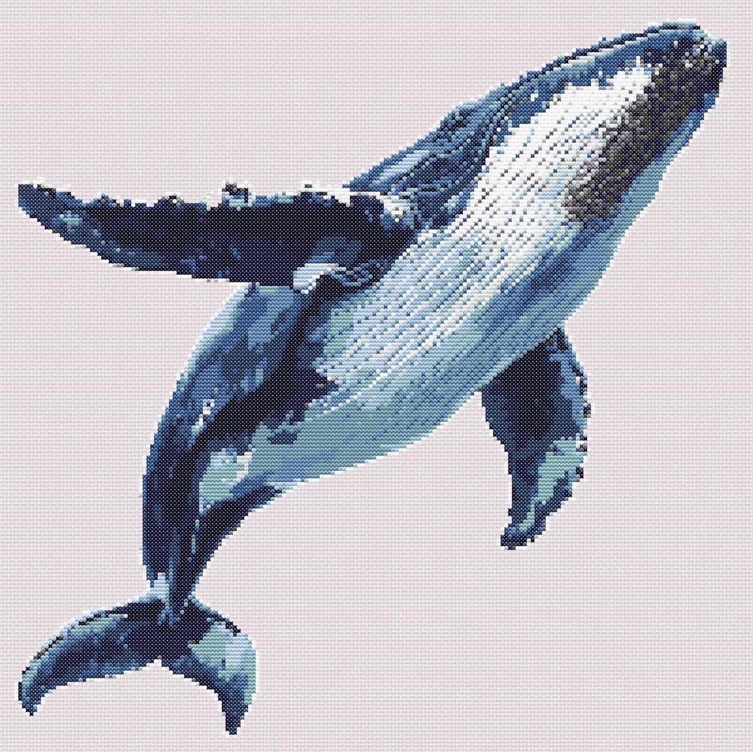 Cross Stitch Pattern Whale Digital Download 200 X 200 Stitches Color ...