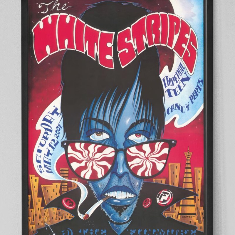 White Stripes Poster - Etsy