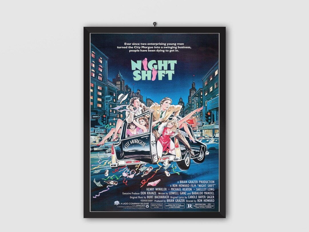 Night Shift 1982 Vintage Movie Poster. Ron Howard Movie. Henry Winkler ...
