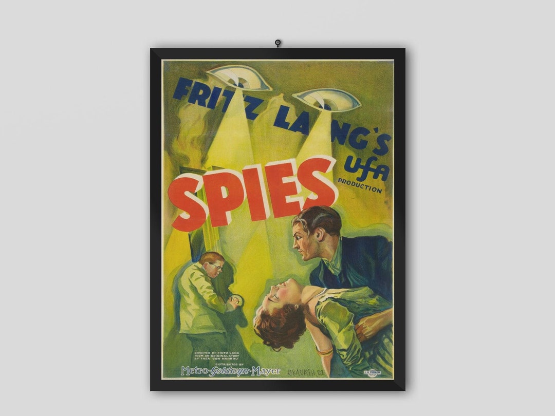 Spione 1928 Vintage Movie Poster. Spies Poster. Fritz Lang Movie ...