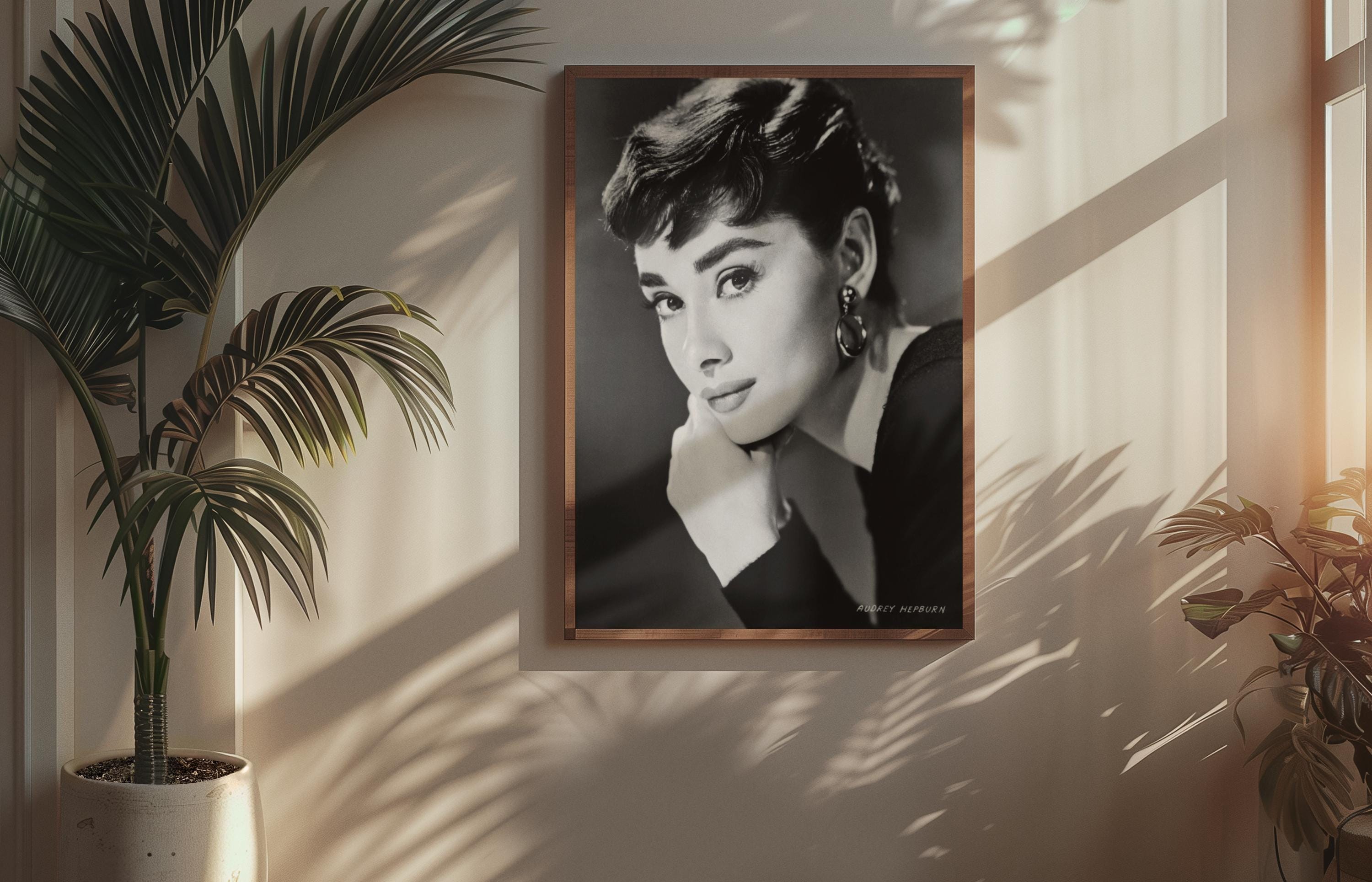 Audrey Hepburn Poster. Movie Poster.vintage Poster. Black and White ...