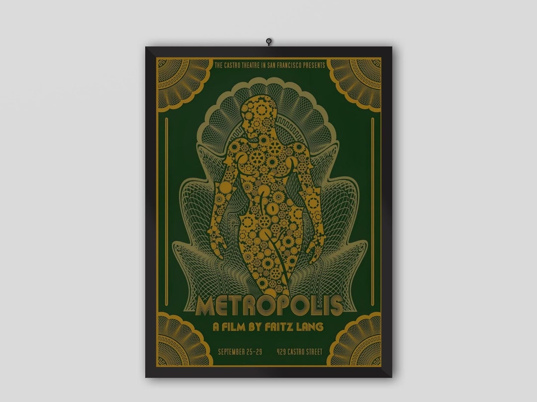 Metropolis 1927 Vintage Movie Poster. Fritz Lang Movie. Brigitte Helm ...