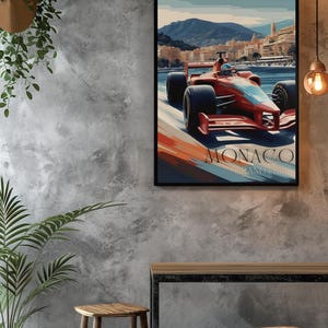 Monaco Grand Prix Poster. Formula 1 Poster. Vintage F1 Poster. Retro ...