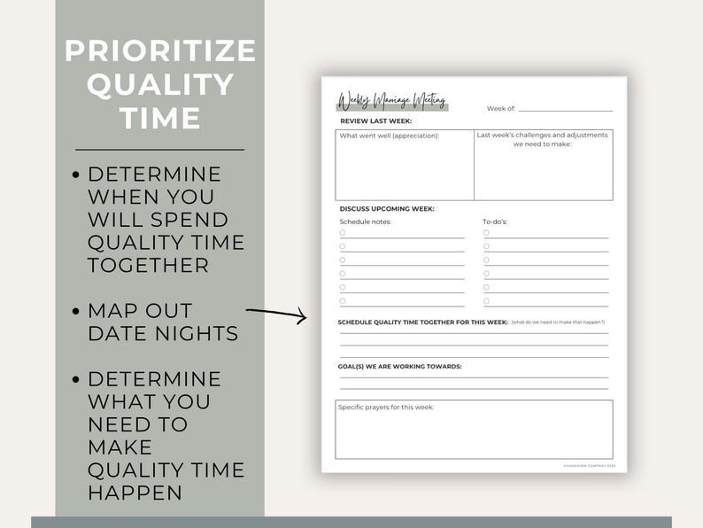 Weekly Marriage Meeting | Marriage Check In - Etsy