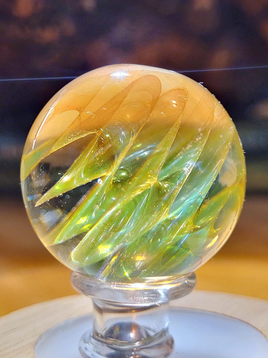 UV Cosmic Layers Fumed Vortex Glass Marble 1.25" - Etsy